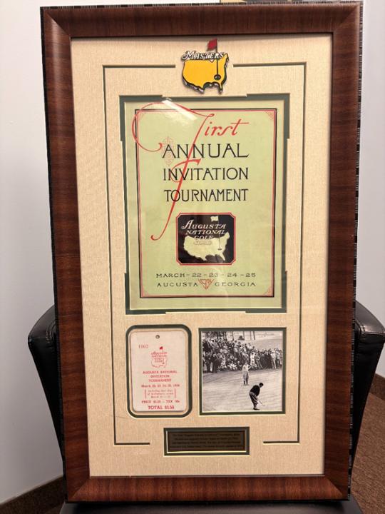 Framed Masters 1st Annual Invitation Tournament Poster | Powered by Givergy